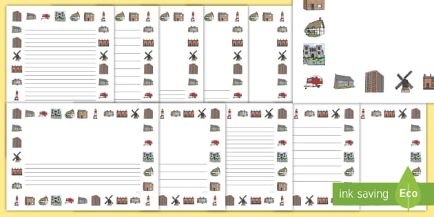 Houses and Homes Page Borders (teacher made) - Twinkl