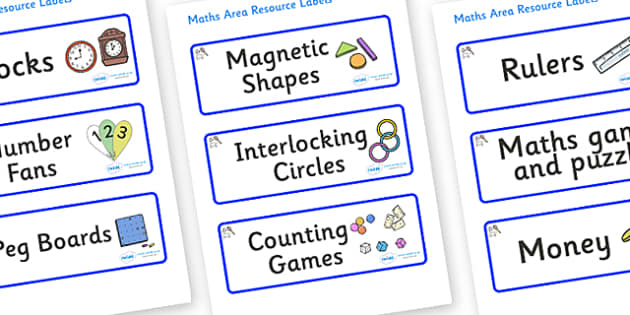 Sports Themed Editable Maths Area Resource Labels - Twinkl