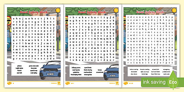 KS2 Road Safety Differentiated Word Search (Teacher-Made)
