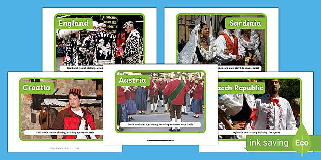 European Countries Traditional Clothing Display Photos - clothes