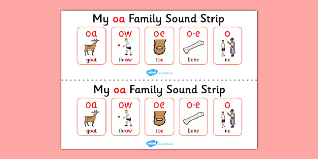 FREE! - My OA Sound Family Strip - Sound family, OA, alternate spellings