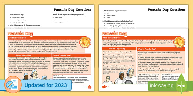 Pancake Day Facts for Kids - Pancake Day Fact File - Twinkl