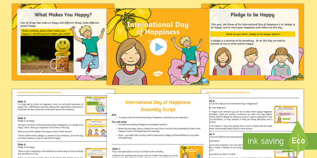 The International Day of Happiness Assembly PowerPoint Pack