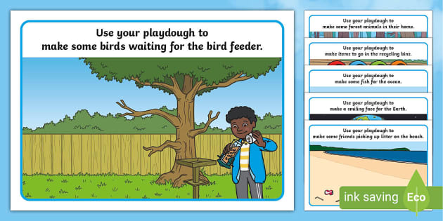 Care for the Earth Playdough Mats (Hecho por educadores)