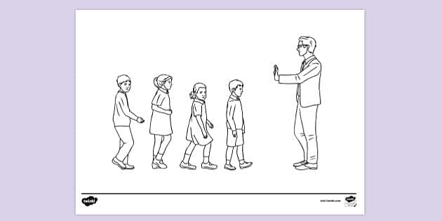 FREE! - Stop Children Crossing Colouring Sheet - Twinkl
