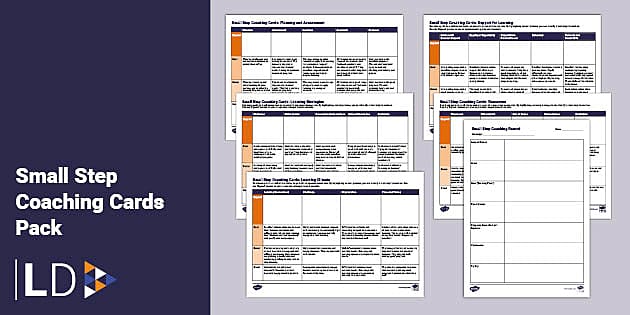 Small Step Coaching Cards Resource Pack - Twinkl