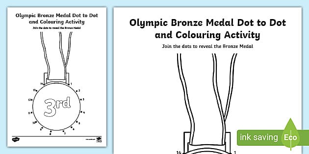 FREE! - Olympic Bronze Medal Dot-to-Dot and Colouring Activity