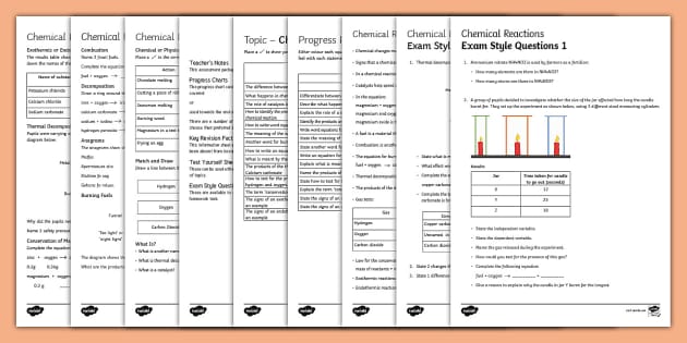 KS3 Chemical Reactions Revision Pack | Beyond (teacher made)