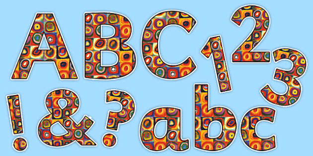 Kandinsky Themed Display Lettering (teacher made)