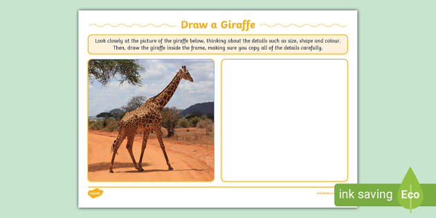 Draw a Giraffe Art Activity, Animal Drawing, Science, Art
