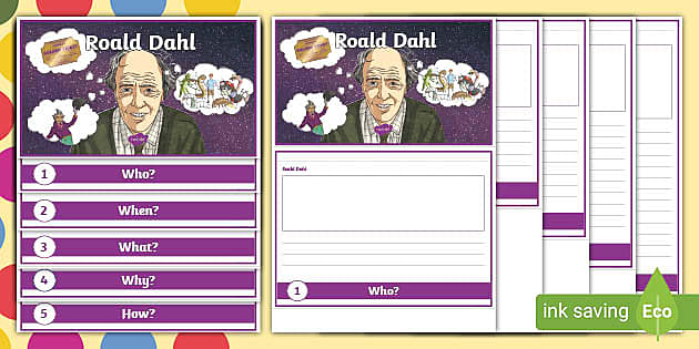 Roald Dahl Day Staggered Notebook (teacher made) - Twinkl