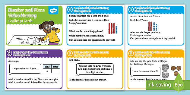 Place Value Number Detectives Mastery Challenge Cards