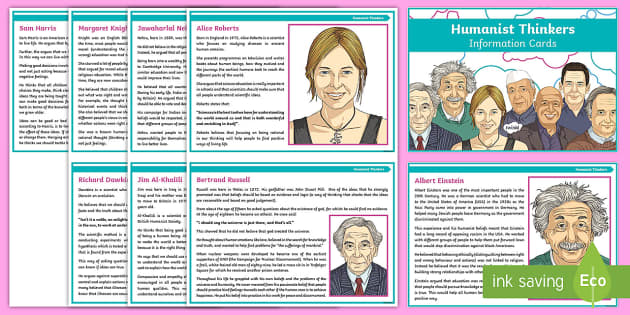 Humanist Thinkers Information Cards (teacher made) - Twinkl