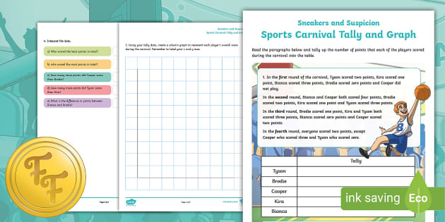 Sneakers and Suspicion Tally and Graph Activity - Twinkl
