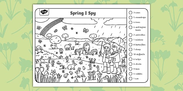 Spring I Spy Activity (teacher made) - Twinkl