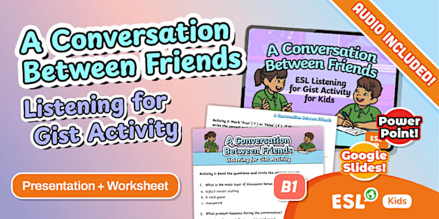 ESL Listening Activity Pack for Kids