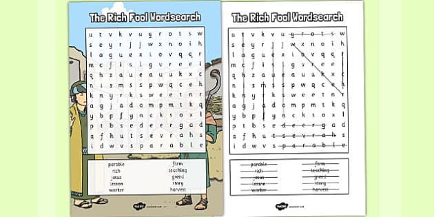 The Rich Fool Wordsearch Hecho Por Educadores Twinkl the-rich-fool-wordsearch-hecho-por-educadores-twinkl