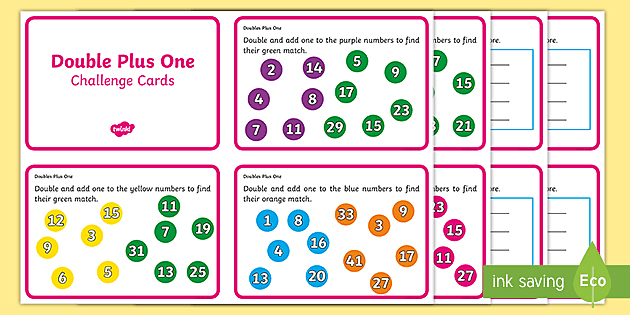 Double Plus One Addition Strategy Clipart