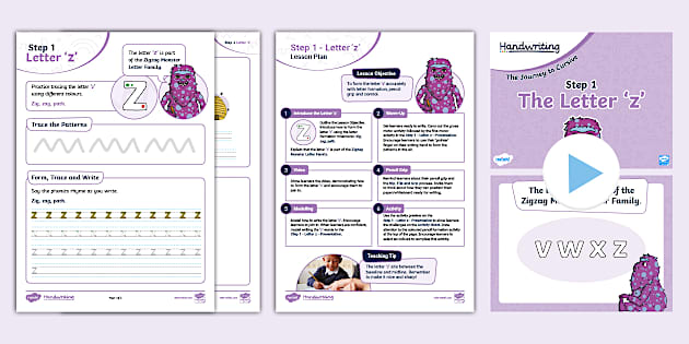 Twinkl Handwriting Scheme: Step 1 Letter 'z' Pack