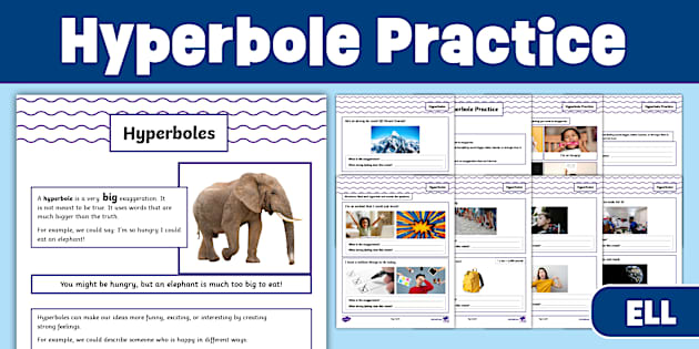 Hyperbole Worksheet for ELL