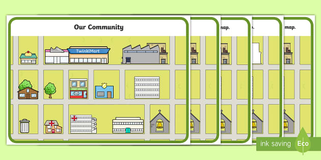 Our Local Community Playdough Mats (teacher made) - Twinkl