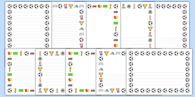 Football Page Borders (teacher made)