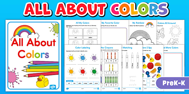 All About Colors Activity Booklet for PreK-K (teacher made)