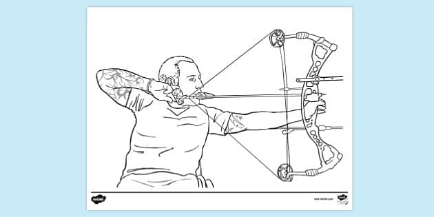 Nathan MacQueen: Para-Games Archer Colouring Sheet - Twinkl