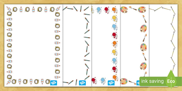 Children's Art Week Page Borders (teacher made)