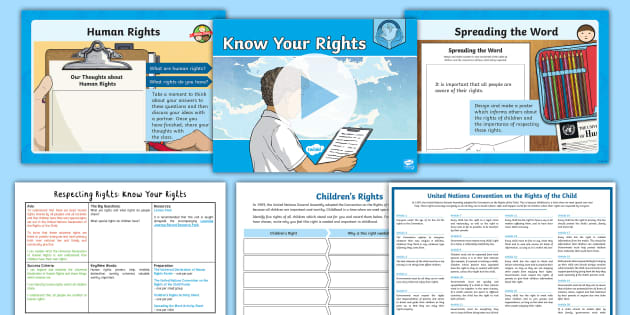 Citizenship UKS2 Respecting Rights Lesson 1: Know Your Rights Lesson Pack