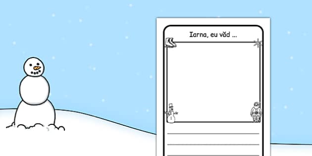Iarna eu vad, Fisa (teacher made) - Twinkl