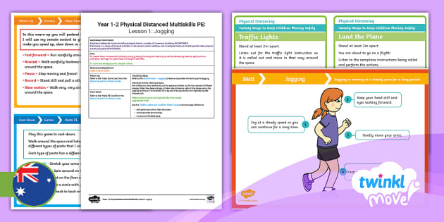 Move PE Years 1-2 Physical Distanced Multiskills Lesson 1: Jogging ...