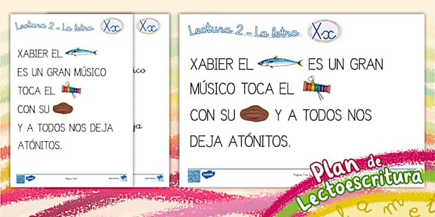 Plan de lectoescritura: La letra X - Lectura 2 - Twinkl