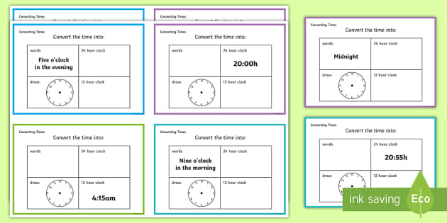Converting Time Challenge Cards (teacher made) - Twinkl