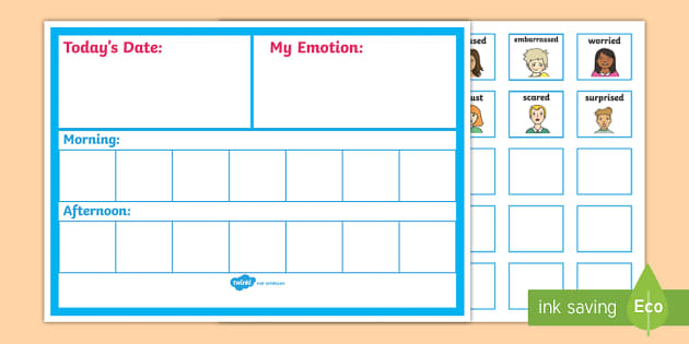 Emotions Display Poster - Daily Visual Timetable Display Poster