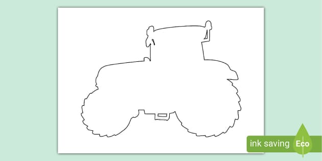 Blank Tractor Shape Display Cut-Out (teacher made) - Twinkl