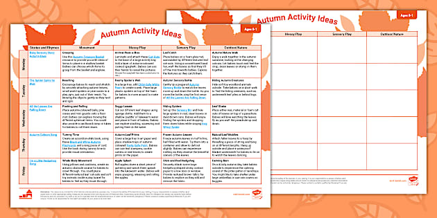 EYFS Baby Room Planning: Autumn | 0-2 Years | Twinkl