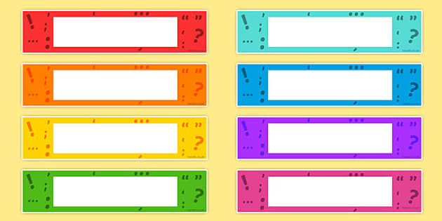 👉 Punctuation Themed Editable Gratnells Tray Labels - punctuation