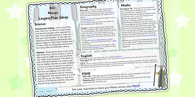 Moses Lesson Plan Ideas KS1 (teacher made) - Twinkl