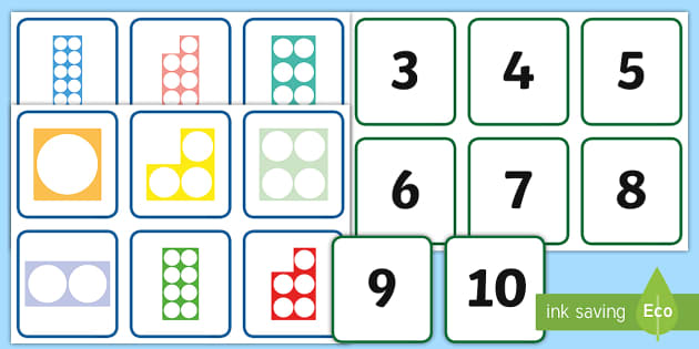 Number and Number Shapes Sorting Cards (teacher made)