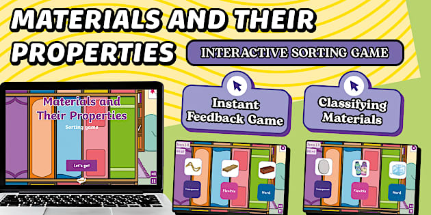 Materials and Their Properties Sorting Game - F-2 - Twinkl