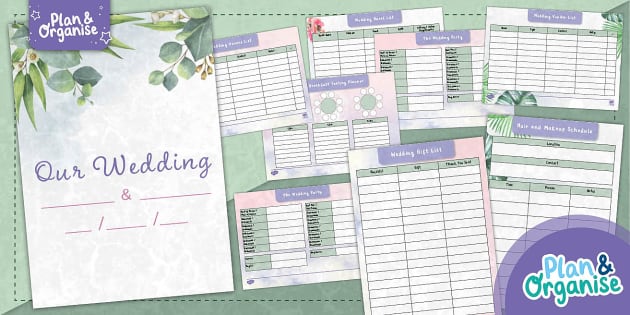 Wedding Binder Editable Template | Twinkl Plan and Organise