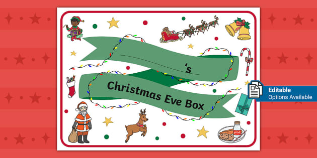 * NEW * Christmas Eve Box Sign (teacher made) - Twinkl