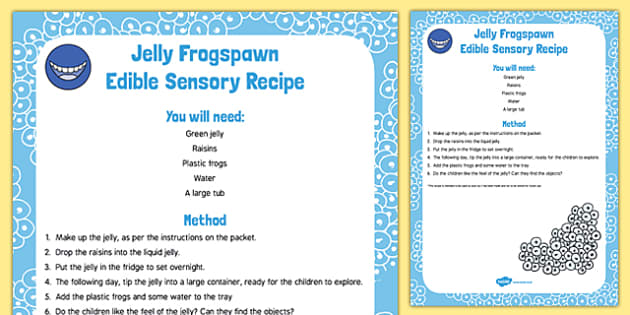 Frog Life Cycle | Frogspawn Edible Sensory Recipe