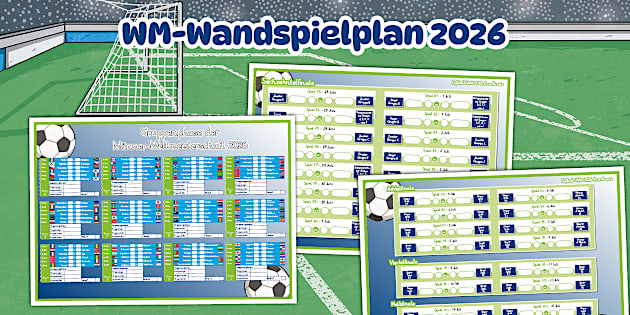 Fußball-WM 2026 Spielplan - Poster