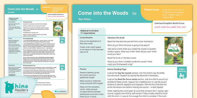 Level 5a Come into the Woods: Teacher Guide - Twinkl