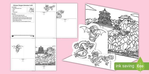 Chinese Dragon Diorama Craft (teacher made) - Twinkl
