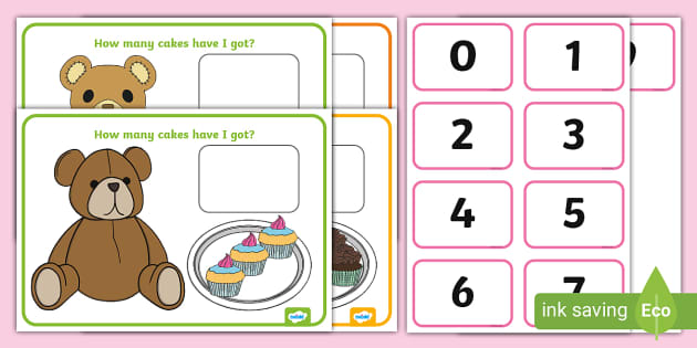 Teddy Bears' Picnic Matching Numeral and Quantity Counting Activity