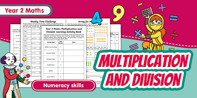 Year 2 Maths Multiplication and Division Learning Activity Book