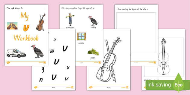 My Workbook V Lowercase (teacher made) - Twinkl